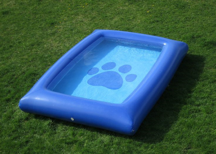 Mini Blue Indoor Inflatable Dog Swimming Pool For Pets 3×2m With CE
